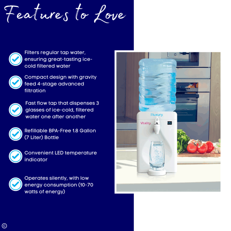 Vitality Mini Water Cooler | Little Luxury - Filtered Water Anywhere
