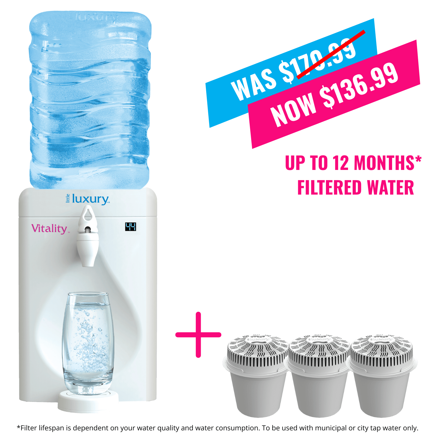 Vitality Mini Water Cooler | Little Luxury - Filtered Water Anywhere